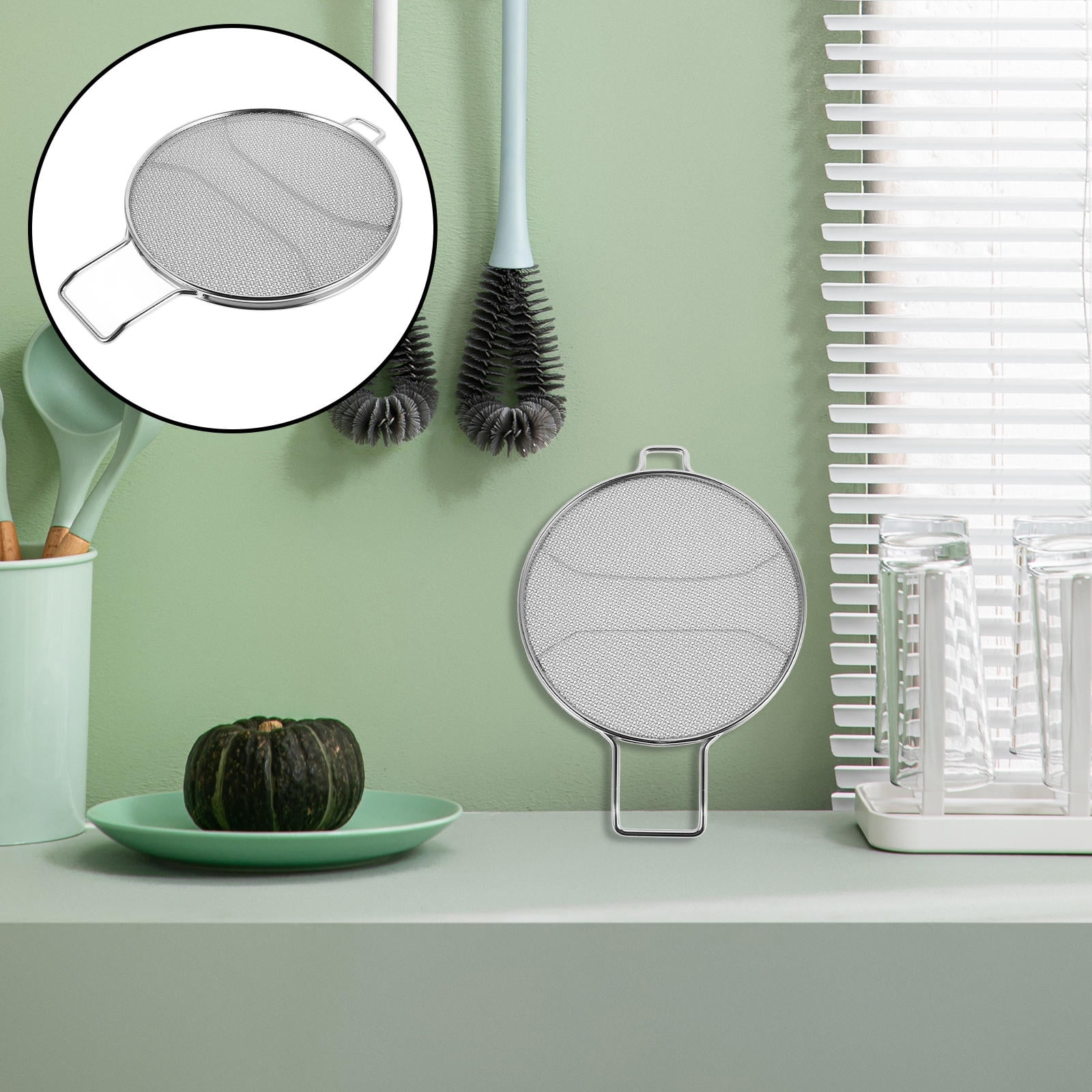 HOMEMAXS Stainless Steel Double Layer Splatter Screen for Frying Pan ...