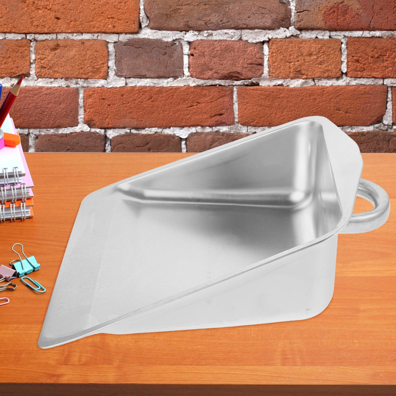 HOMEMAXS Stainless Steel Dust Pan Handheld Heavy Duty Metal Dustpan ...