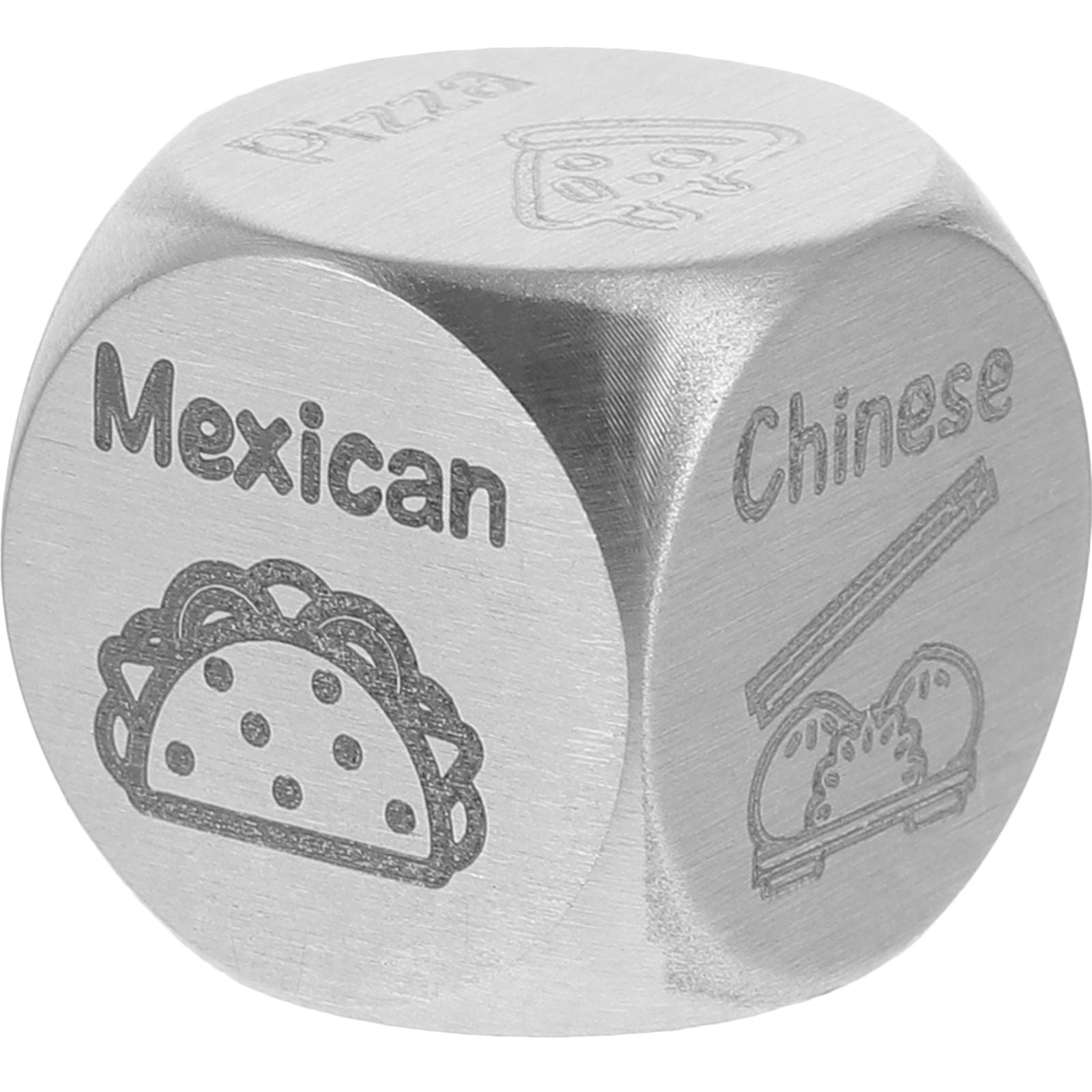 HOMEMAXS Stainless Steel Food Decision Dice Decider Date Gifts Food ...