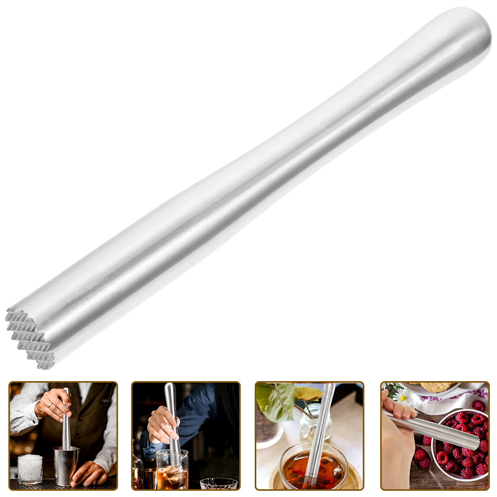 HOMEMAXS Stainless Steel Ice Crusher with Ergonomic Handle for Home Bar ...