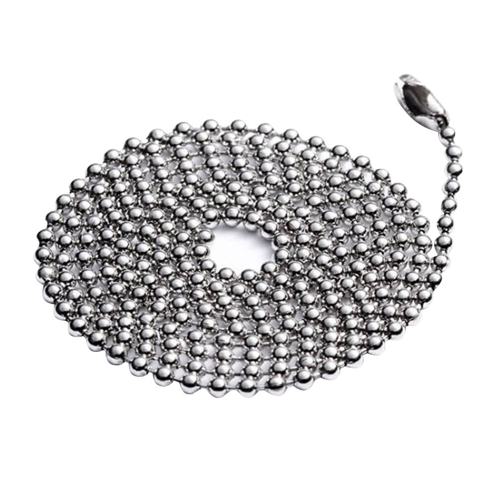 HOMEMAXS Stainless Steel Long Bead Connector Clasp Ball Chain Keychain ...