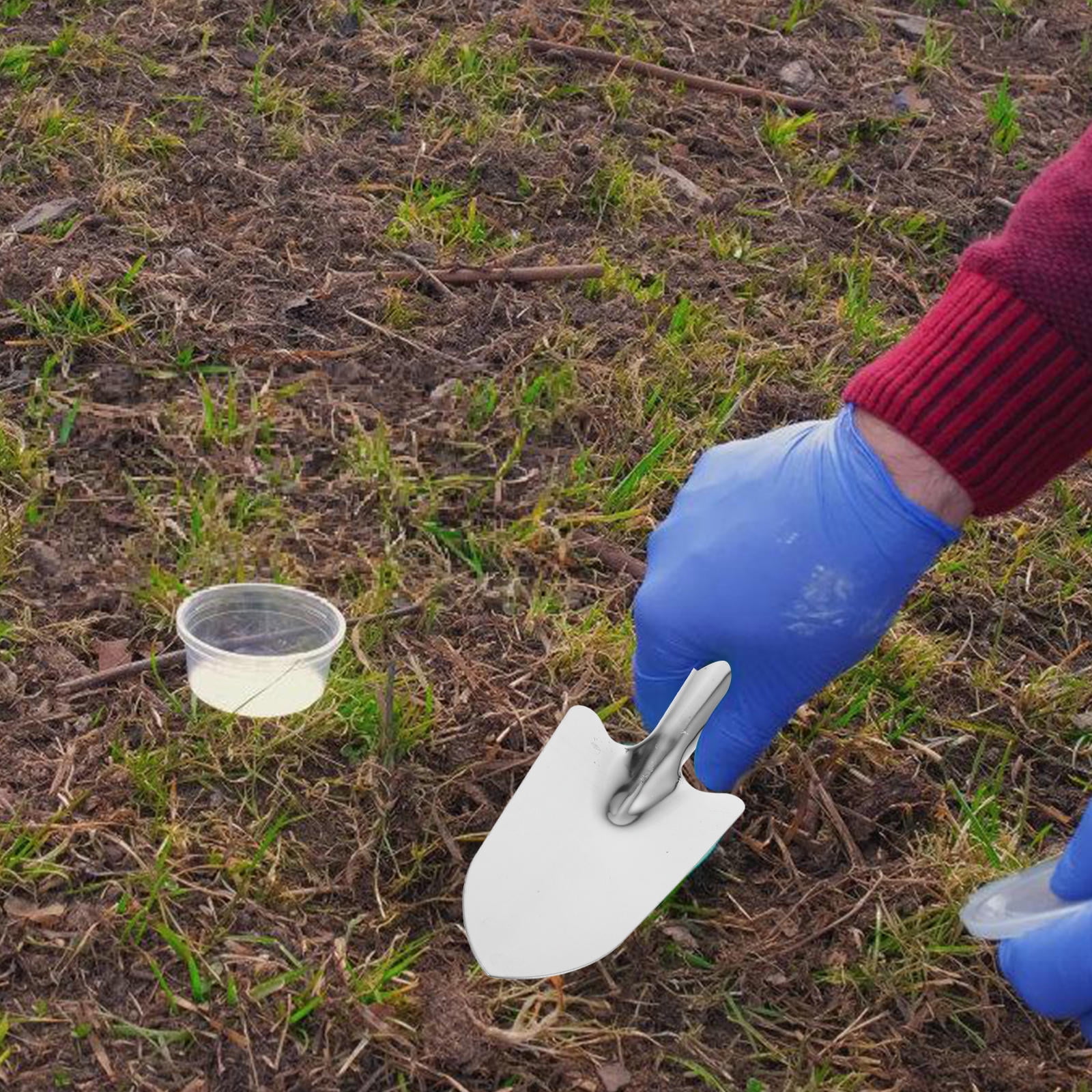 HOMEMAXS Stainless Steel Soil Shovel for Lab Use Silver Color Hand ...