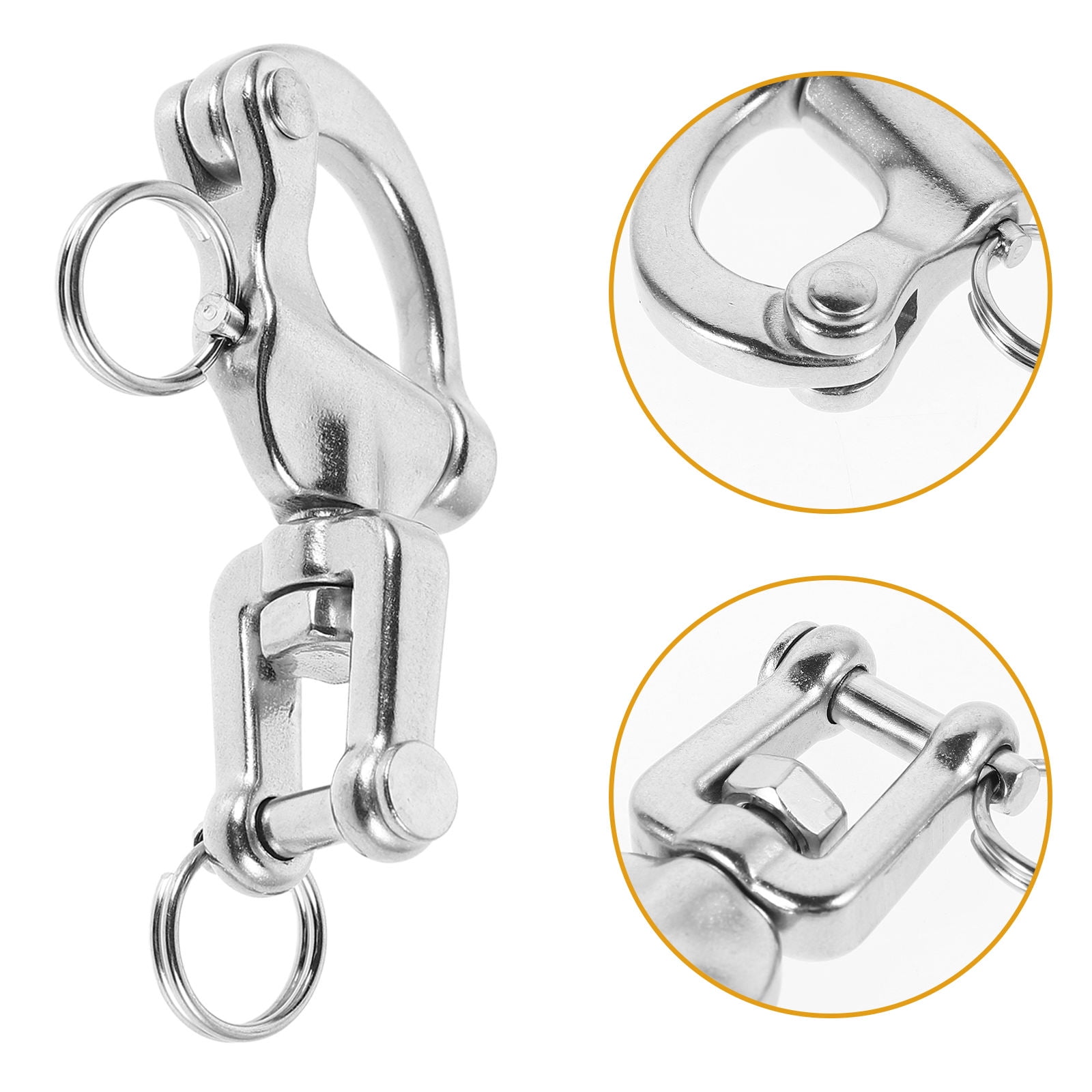HOMEMAXS Stainless Steel Swivel Snap Shackle for Marine Use Durable and ...
