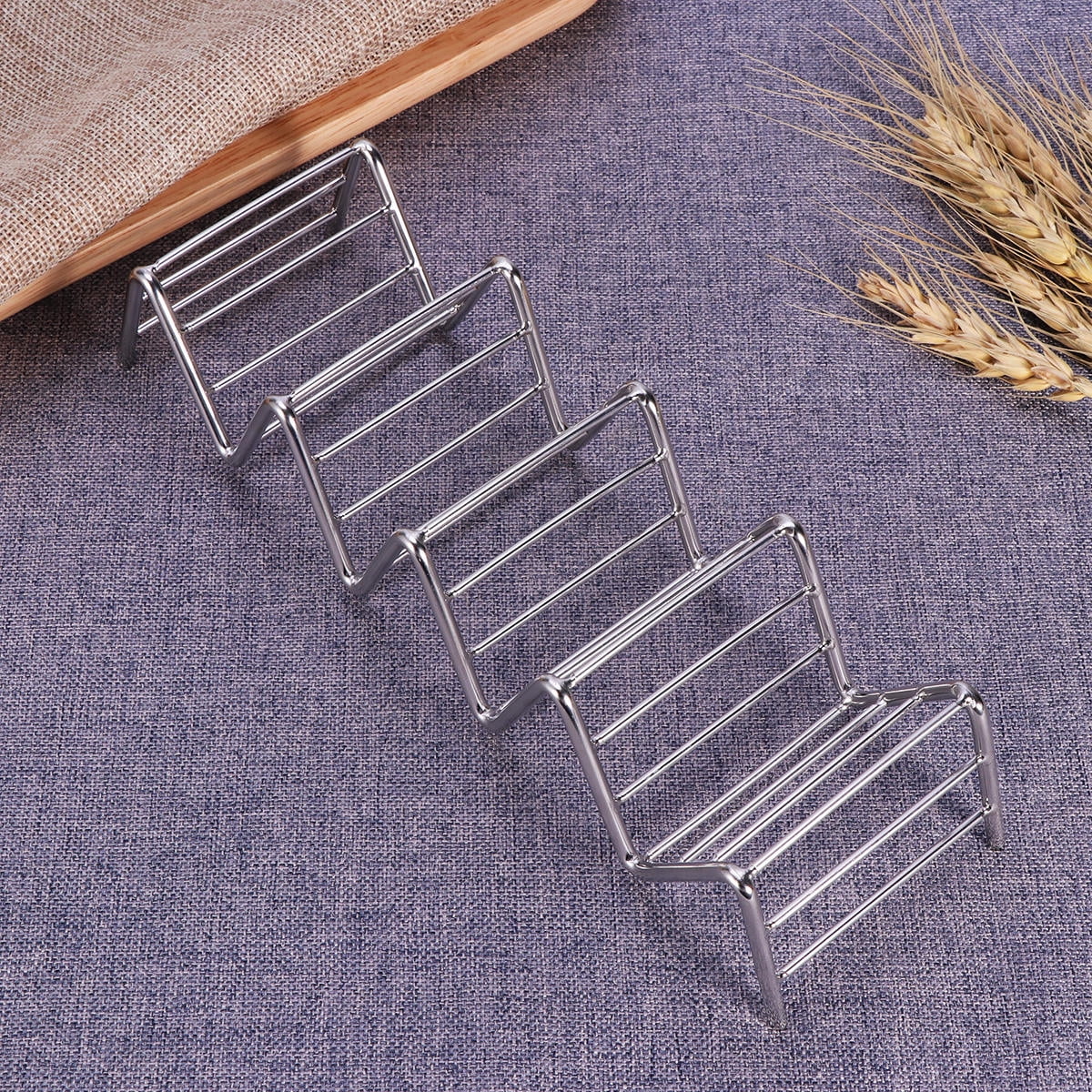 Stainless Steel Taco Holder Stand 5 Pockets Taco Rack Holders for and ...