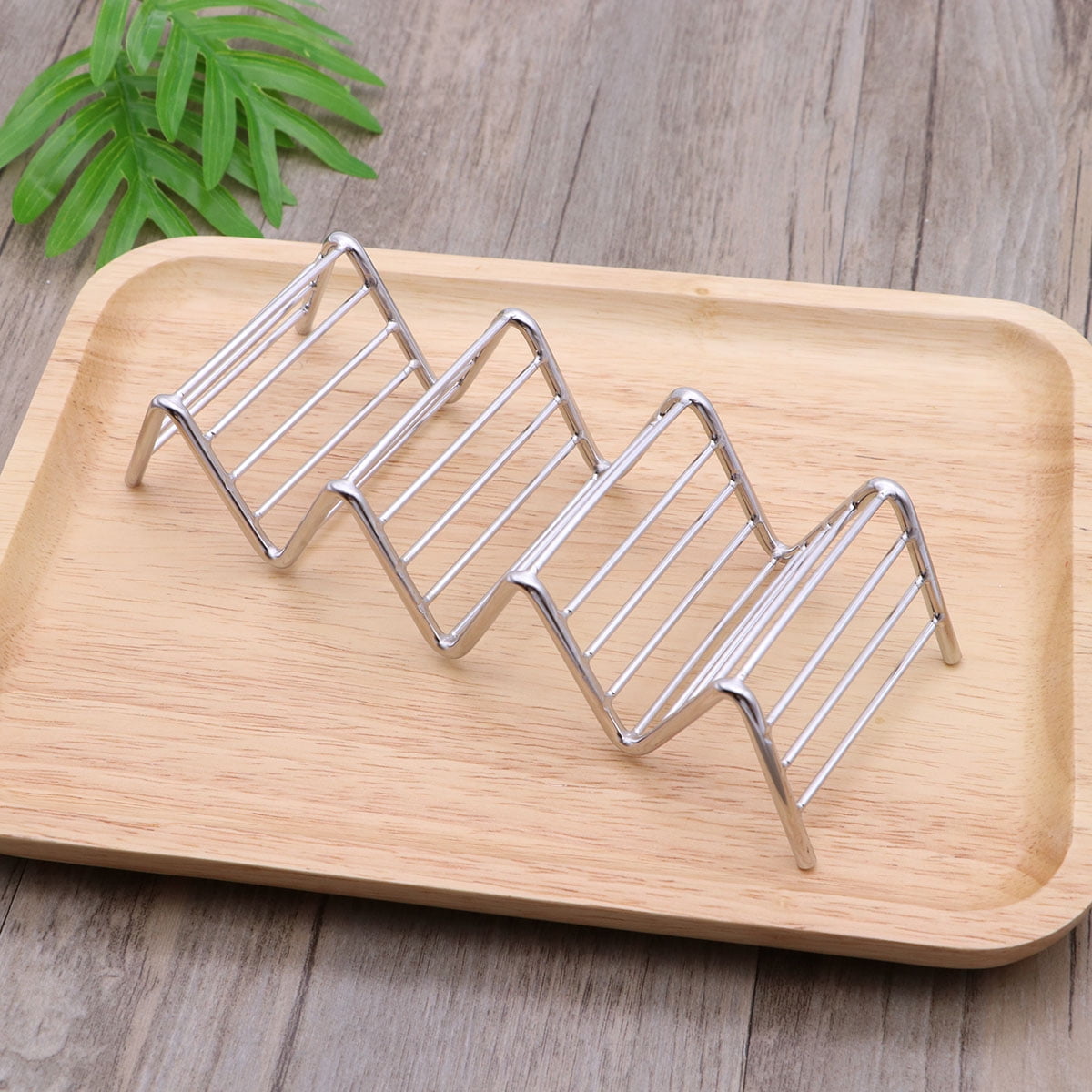 HOMEMAXS Stainless Steel Taco Rack Stand Taco Holder Hold 3 or 4 Hard ...