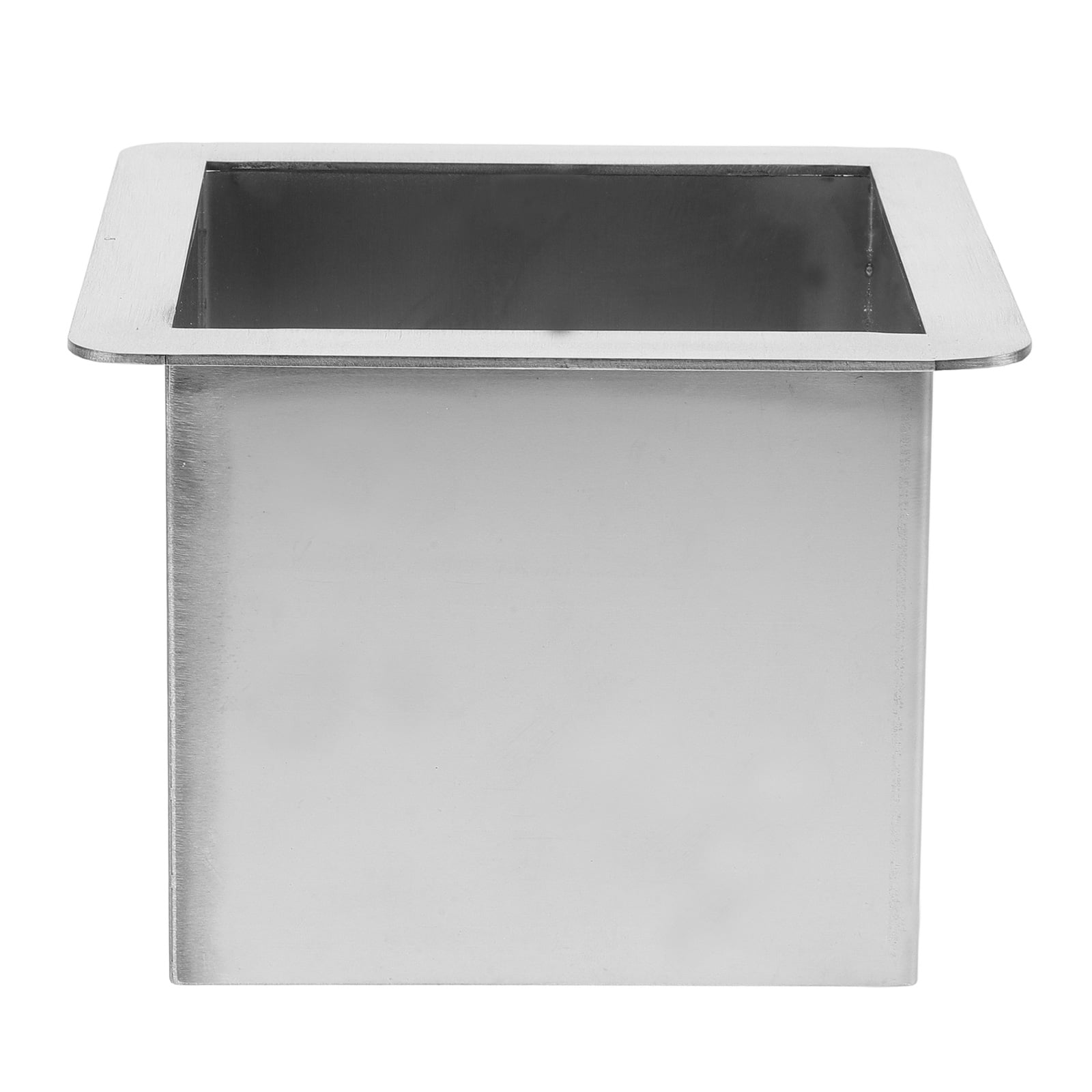 HOMEMAXS Stainless Steel Trash Chute Grommet Countertop Square Trash ...