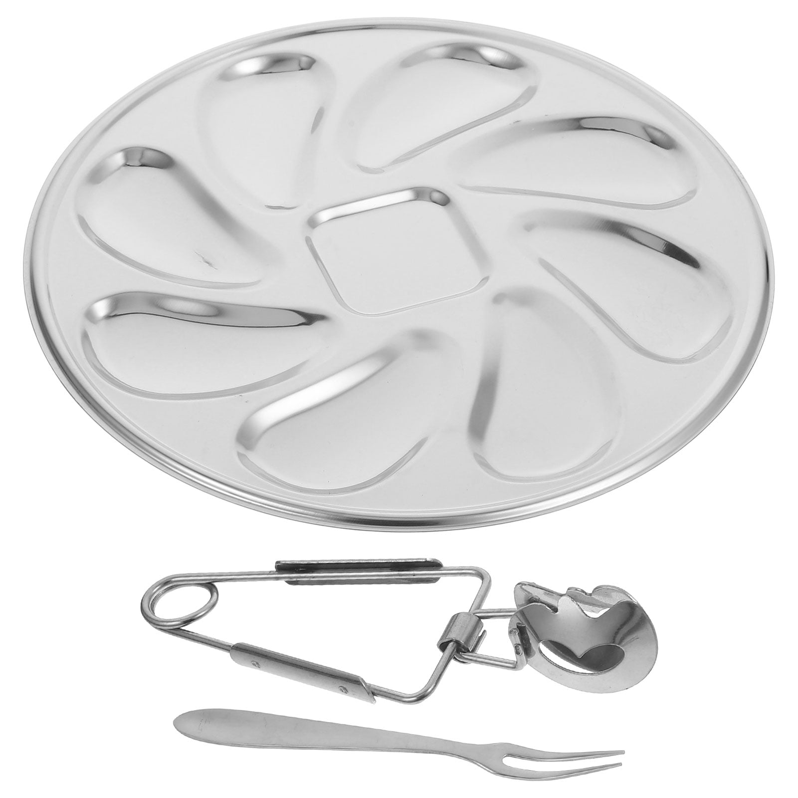 HOMEMAXS Stainless Steel Tray Oyster Serving Trays Plate Storage ...