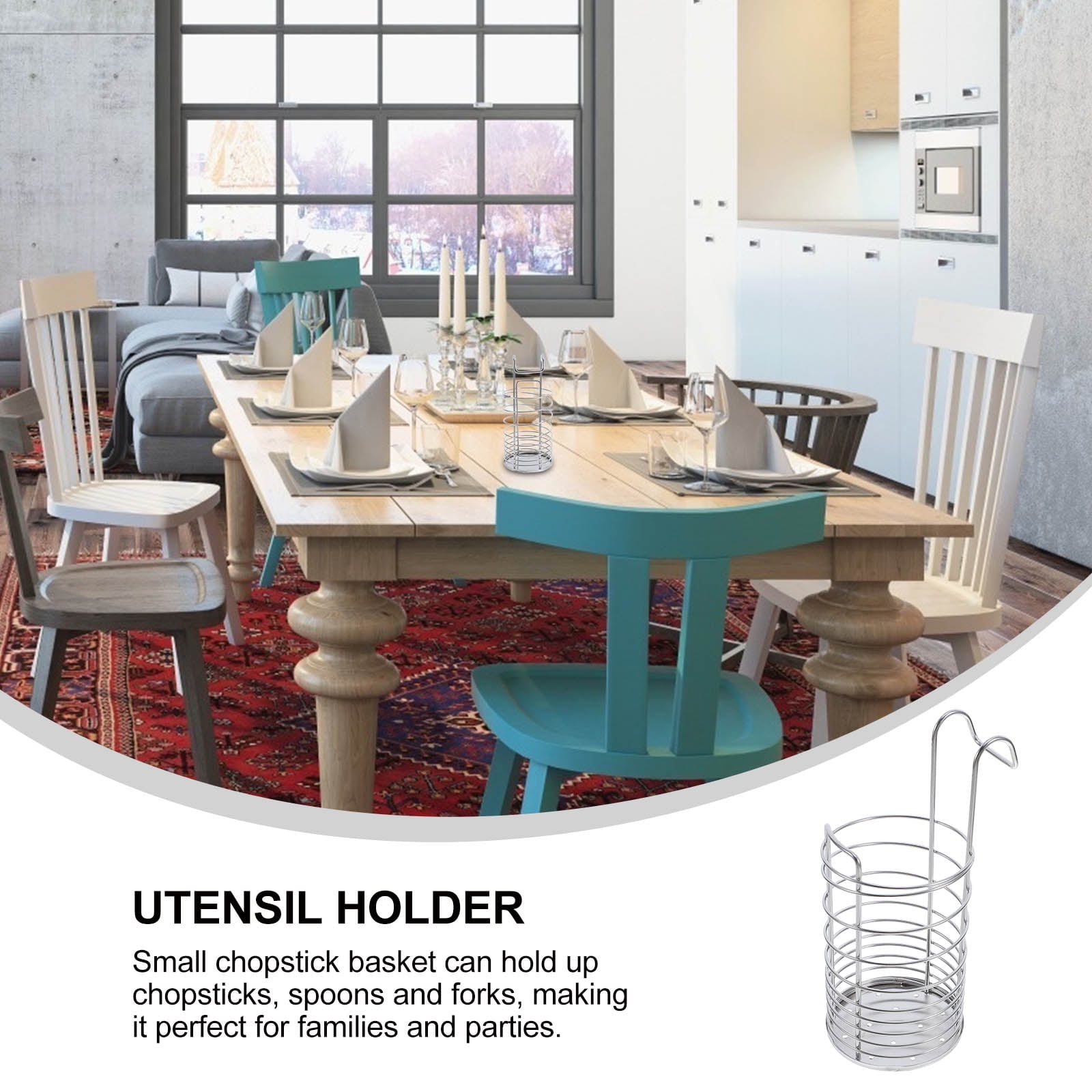 HOMEMAXS Stainless Steel Utensil Drying Rack Chopsticks Spoon Holder ...