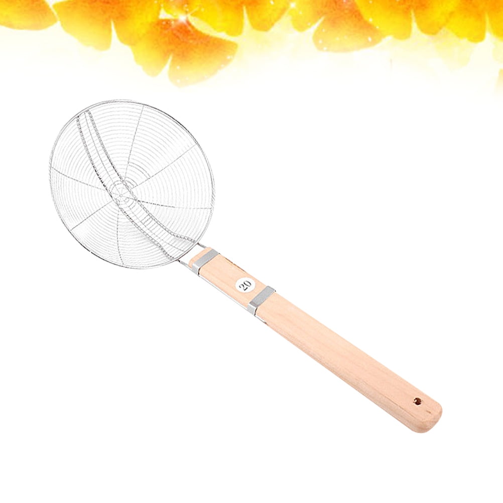 HOMEMAXS Stainless Steel Wire Mesh Colander with Wood Handle for ...
