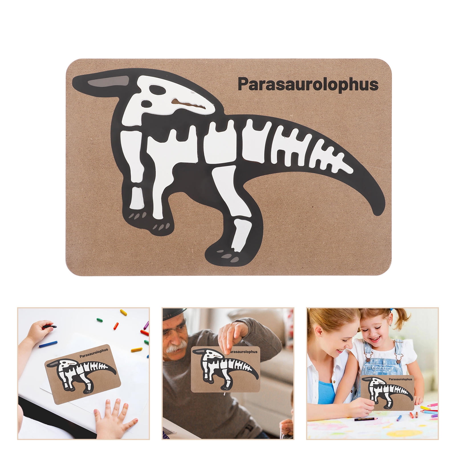 HOMEMAXS Stegosaurus Skeleton Puzzle Toy Assemble Dinosaur Wooden ...