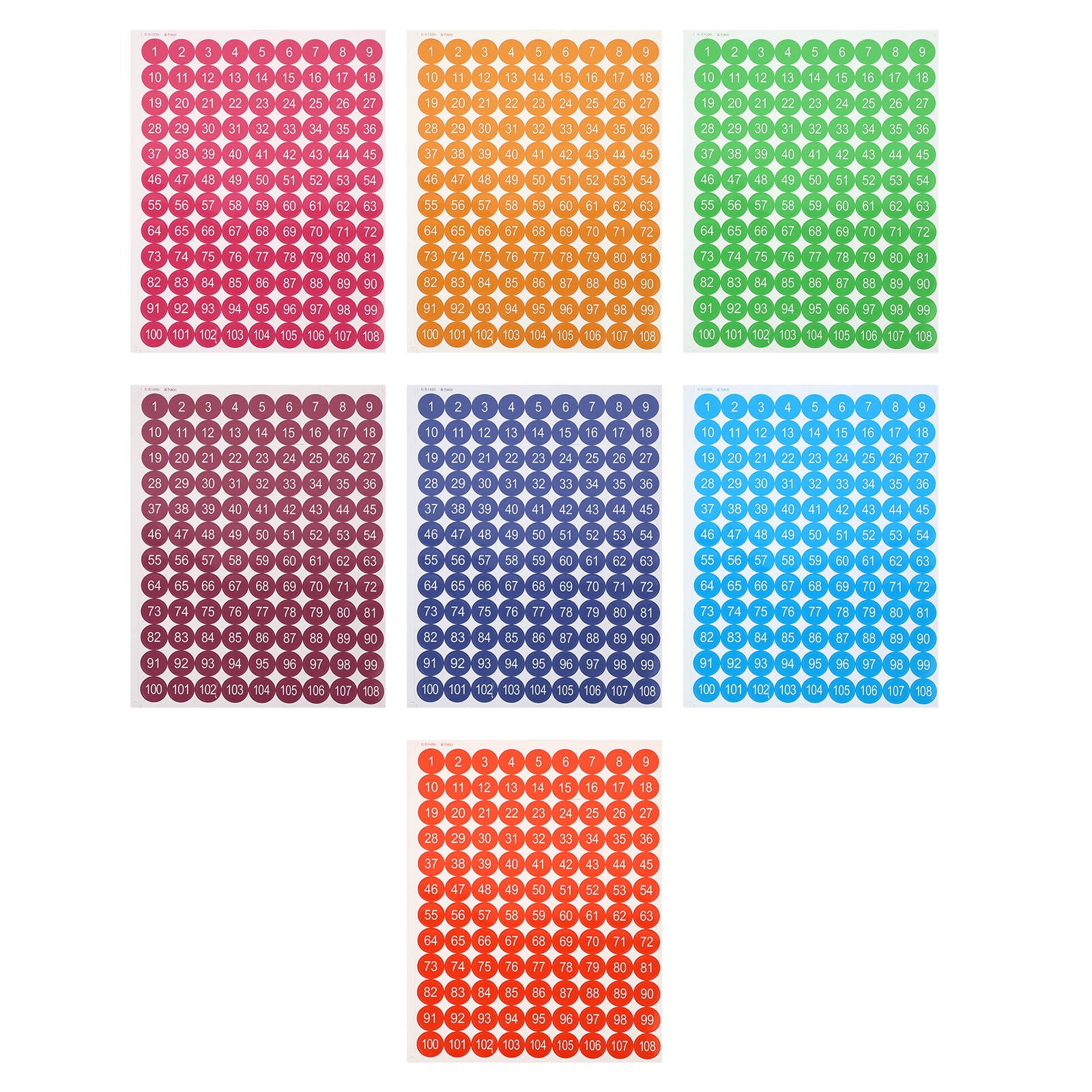 HOMEMAXS Sticker by Numbers Hanger Labels Paper Stickers Office ...