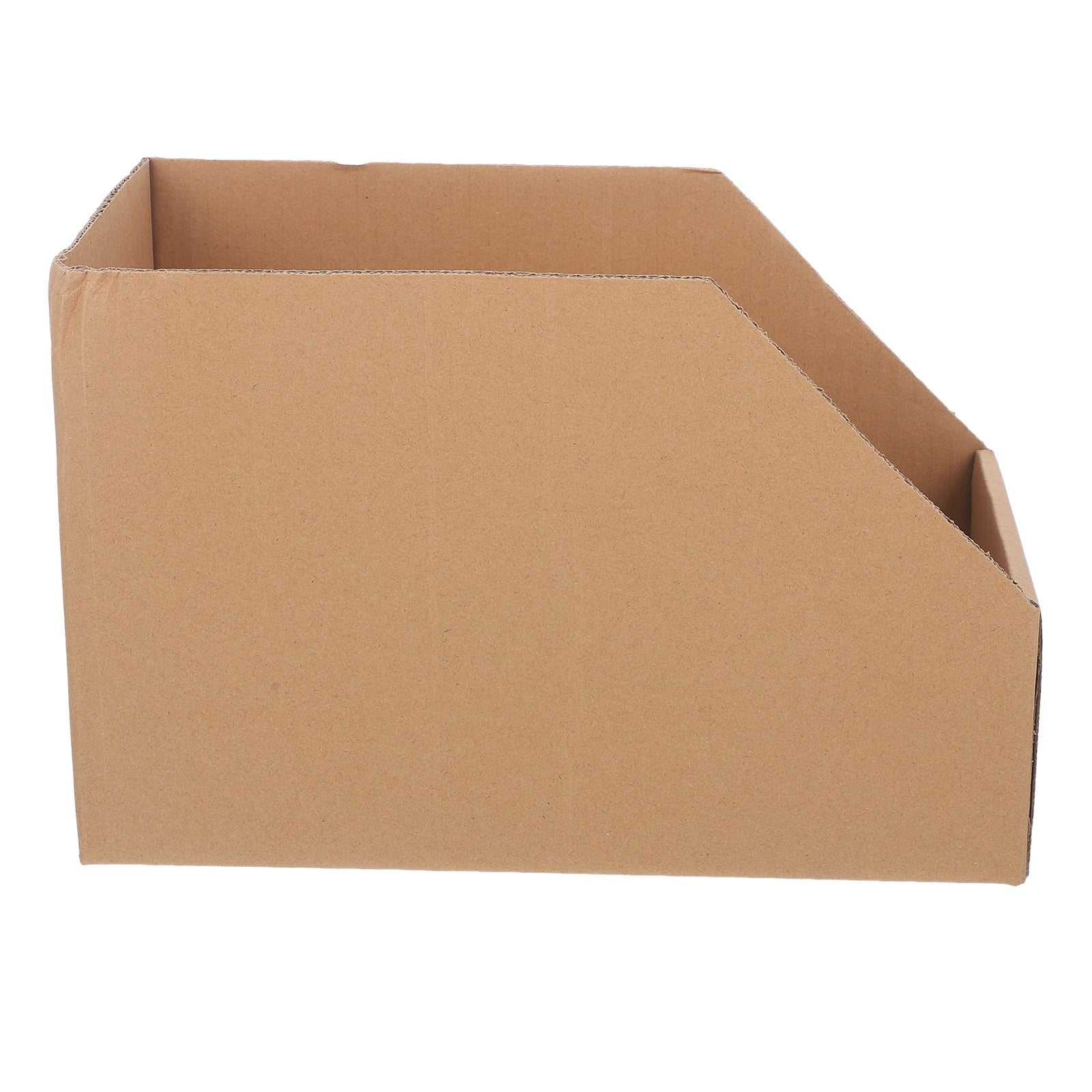 HOMEMAXS Storage Box Clear Folders Display Stacker Office Light Brown ...