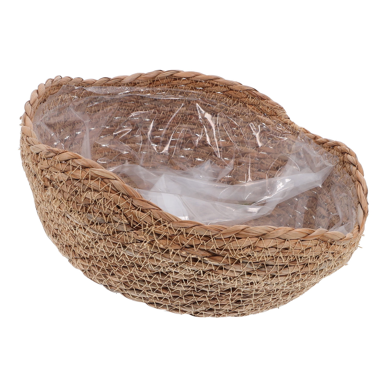 HOMEMAXS Straw Plant Pot Woven Flower Basket Multi-use Woven Basket ...