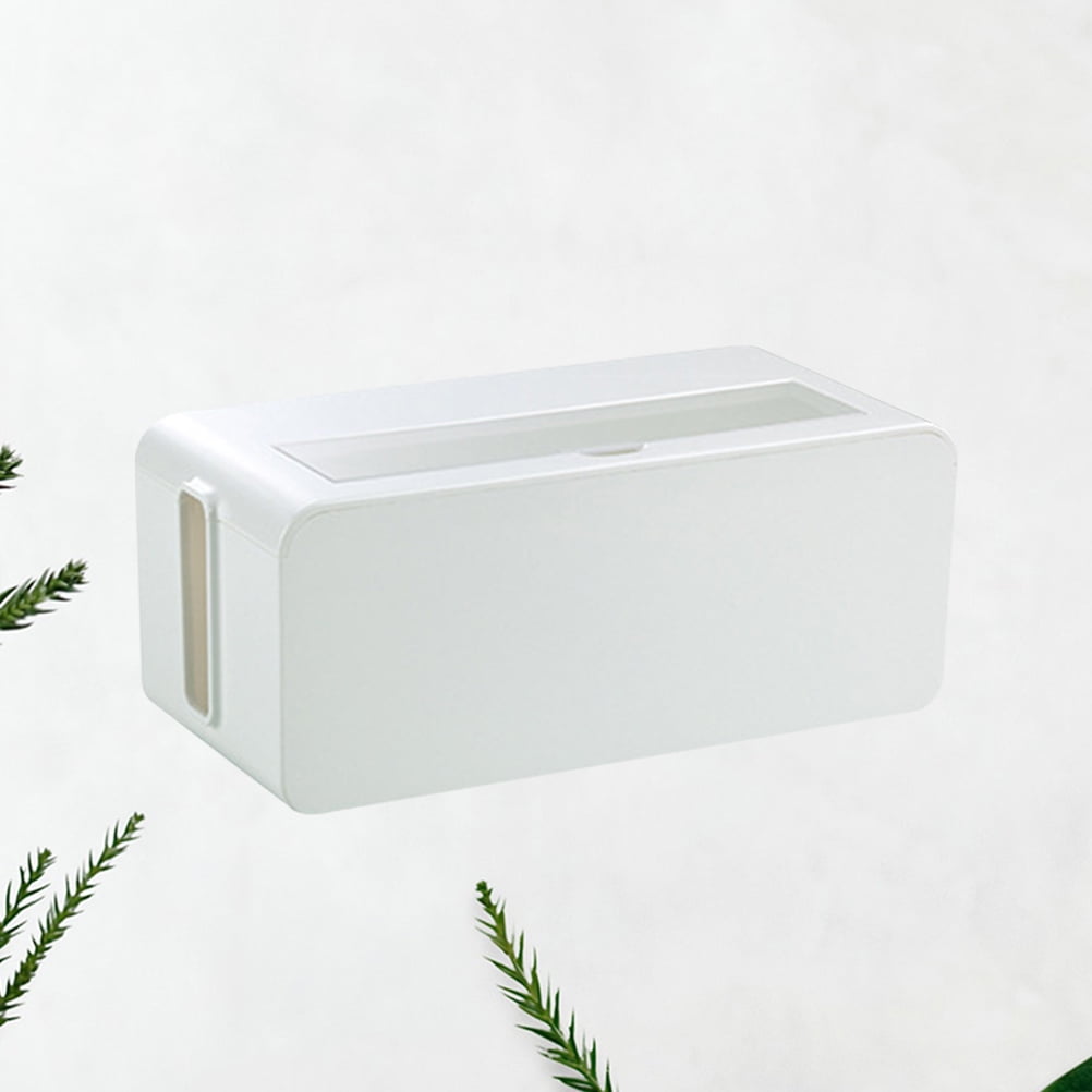 HOMEMAXS Strip Cable Management Box Plastic Socket Organizer Cable ...