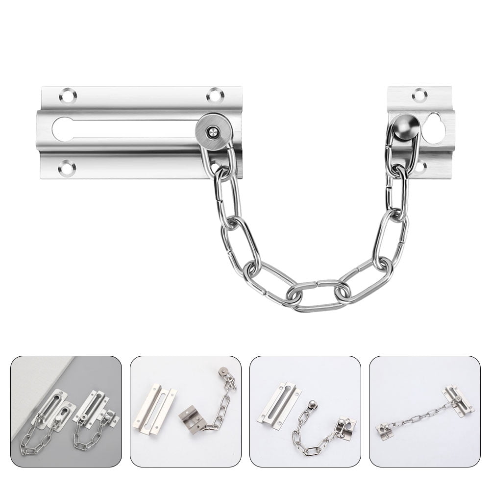 HOMEMAXS Sturdy Stainless Steel Door Chain Lock for Home Safety Silver ...