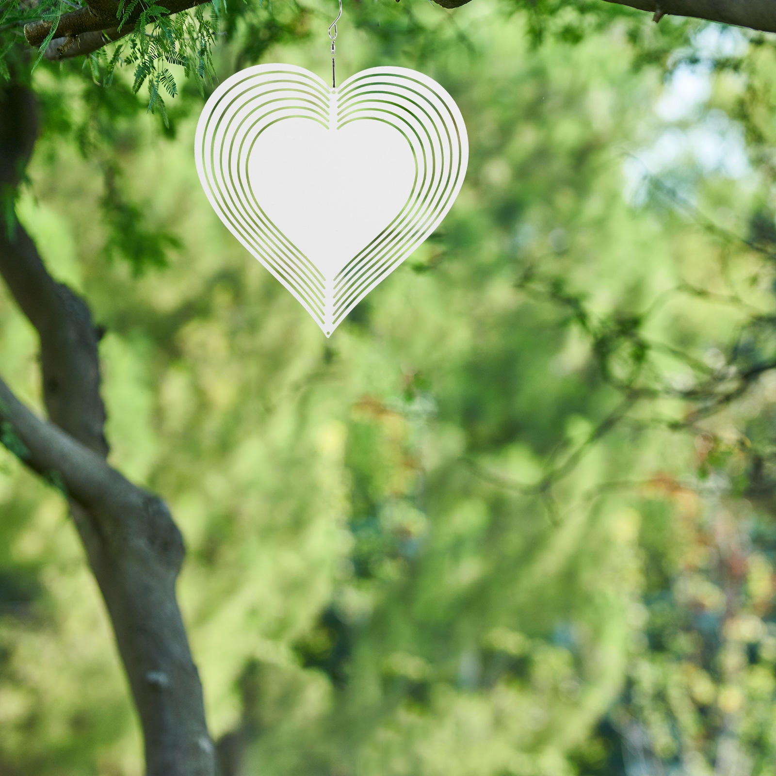 HOMEMAXS Sublimation Blank Heart Wind Spinner Decor Outdoor Garden Yard ...