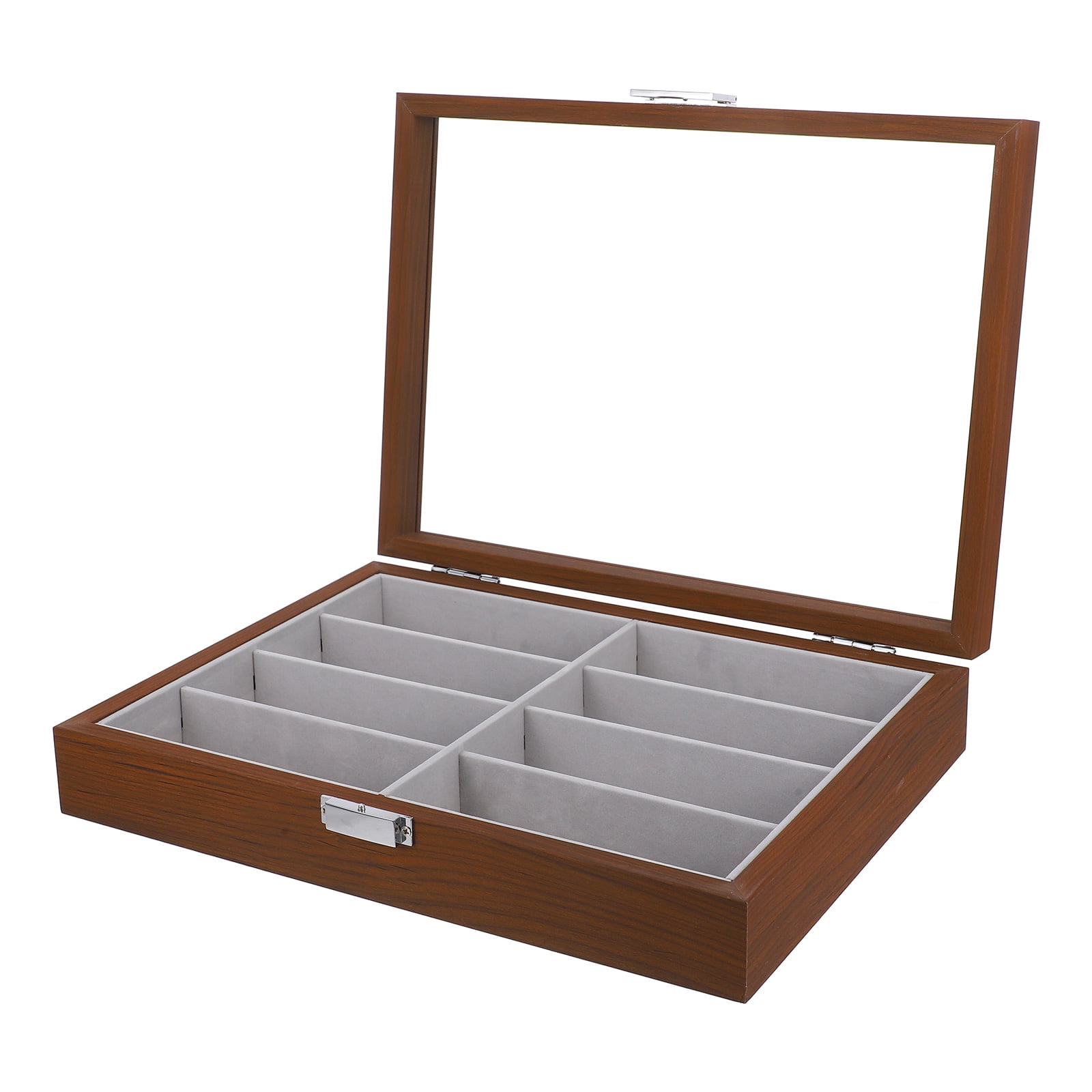 HOMEMAXS Sunglasses Organizer Box 8 Slot Eyeglass Display Case Wooden ...