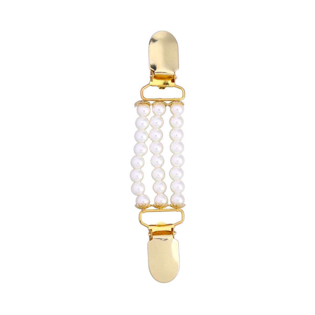 Sweater Imitation Pearls Chain Clip Sweater Chain Golden Duckbuckle ...