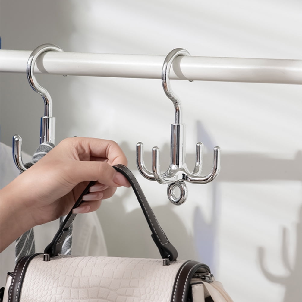Swivel Hook Rotation Multiple Rotating Wall Hooks for Coats Man Silver ...