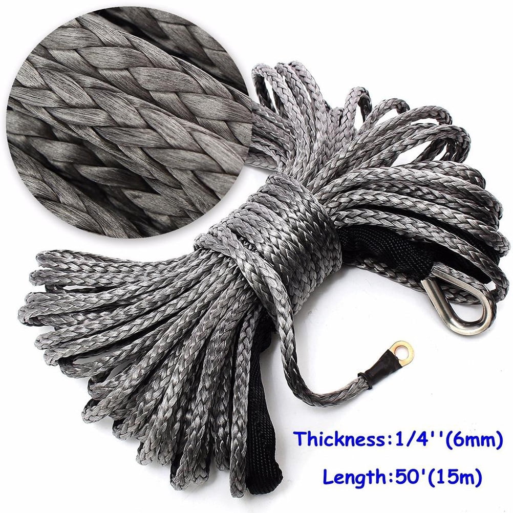 Synthetic Winch Rope Blue Fastness Winch Cable for Winches ATV UTV SUV ...