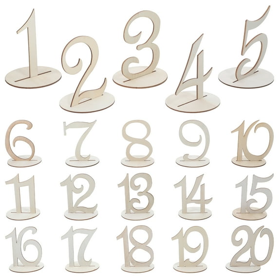 Table Numbers for Wedding Reception Wooden Seat Sign Banquet - Walmart.com