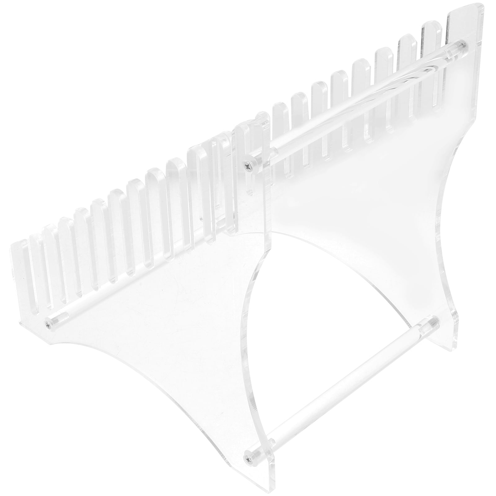 HOMEMAXS Tabletop Vinyl Record Shelf Clear Acrylic Display Rack Tiered ...