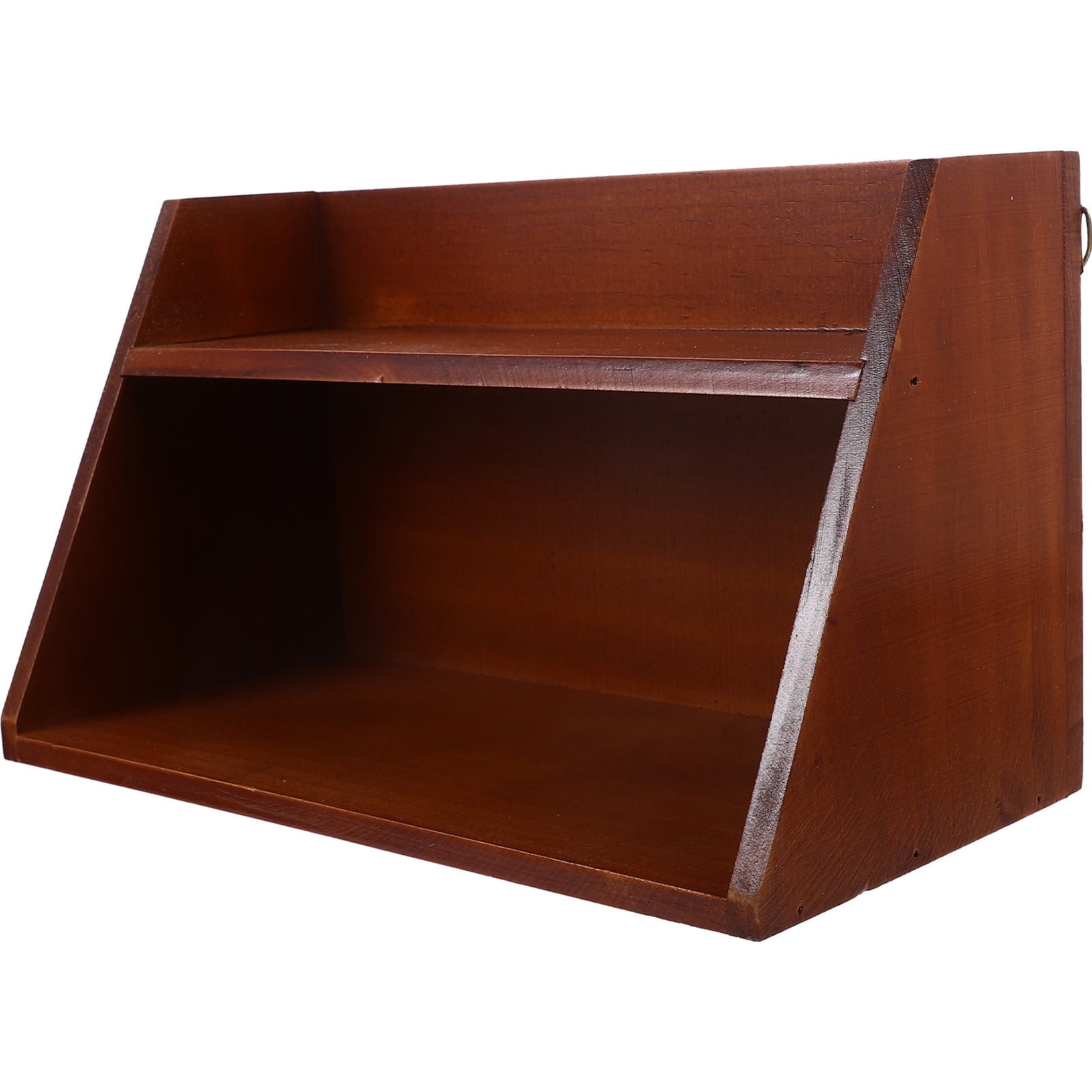 HOMEMAXS Tabletop Wooden Display Stand Double-layer Riser Storage ...