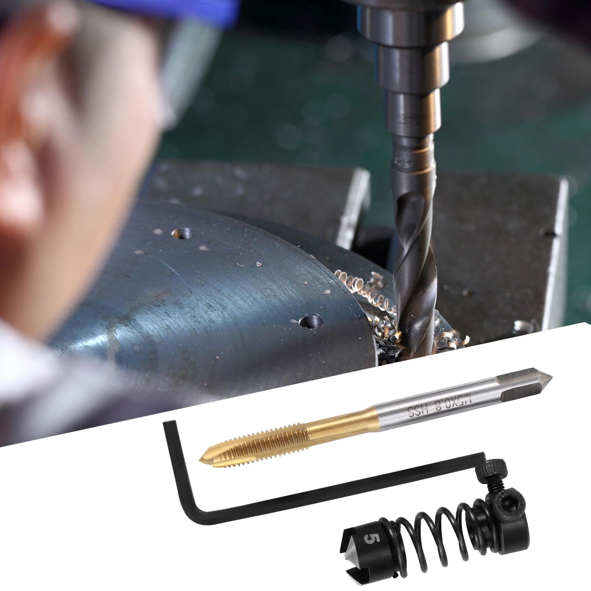 HOMEMAXS Tap Chamfer Device Steel Chamfering Tool 5x1.2cm Black ...