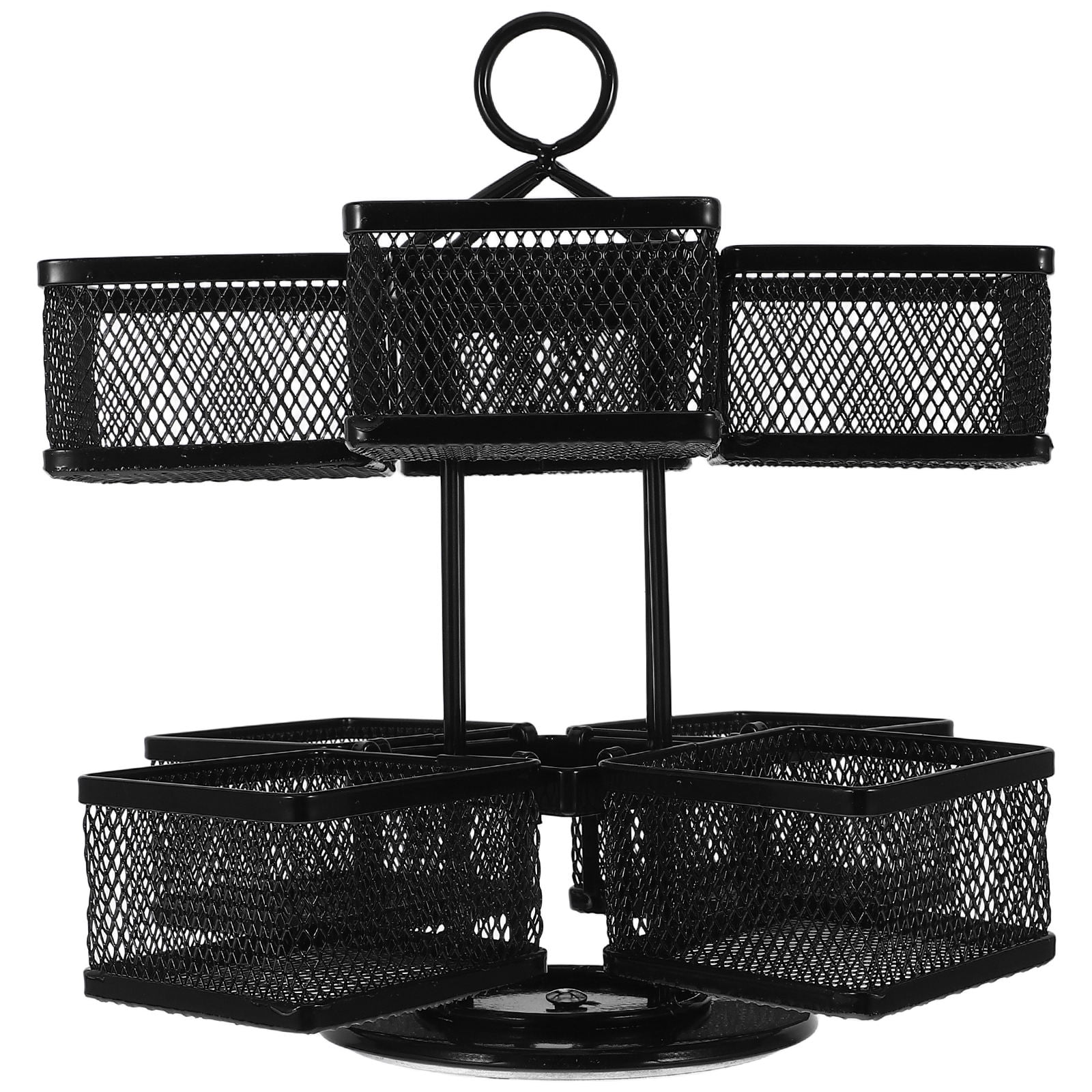 HOMEMAXS Tea Bag Organizer Box 360 Degree Rotating Iron Wire Storage ...