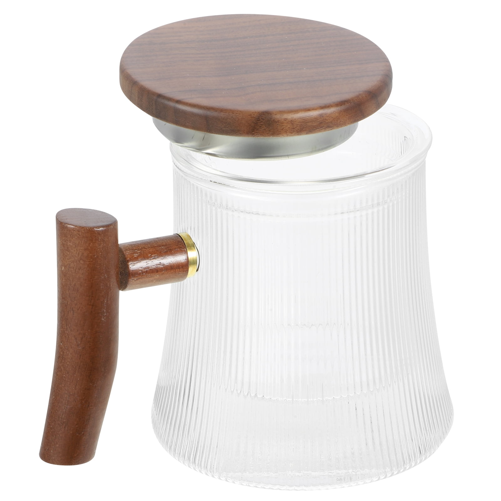 1 Set Vertical Stripes Glass Tea Infuser Cup High-resistant Coffee ...