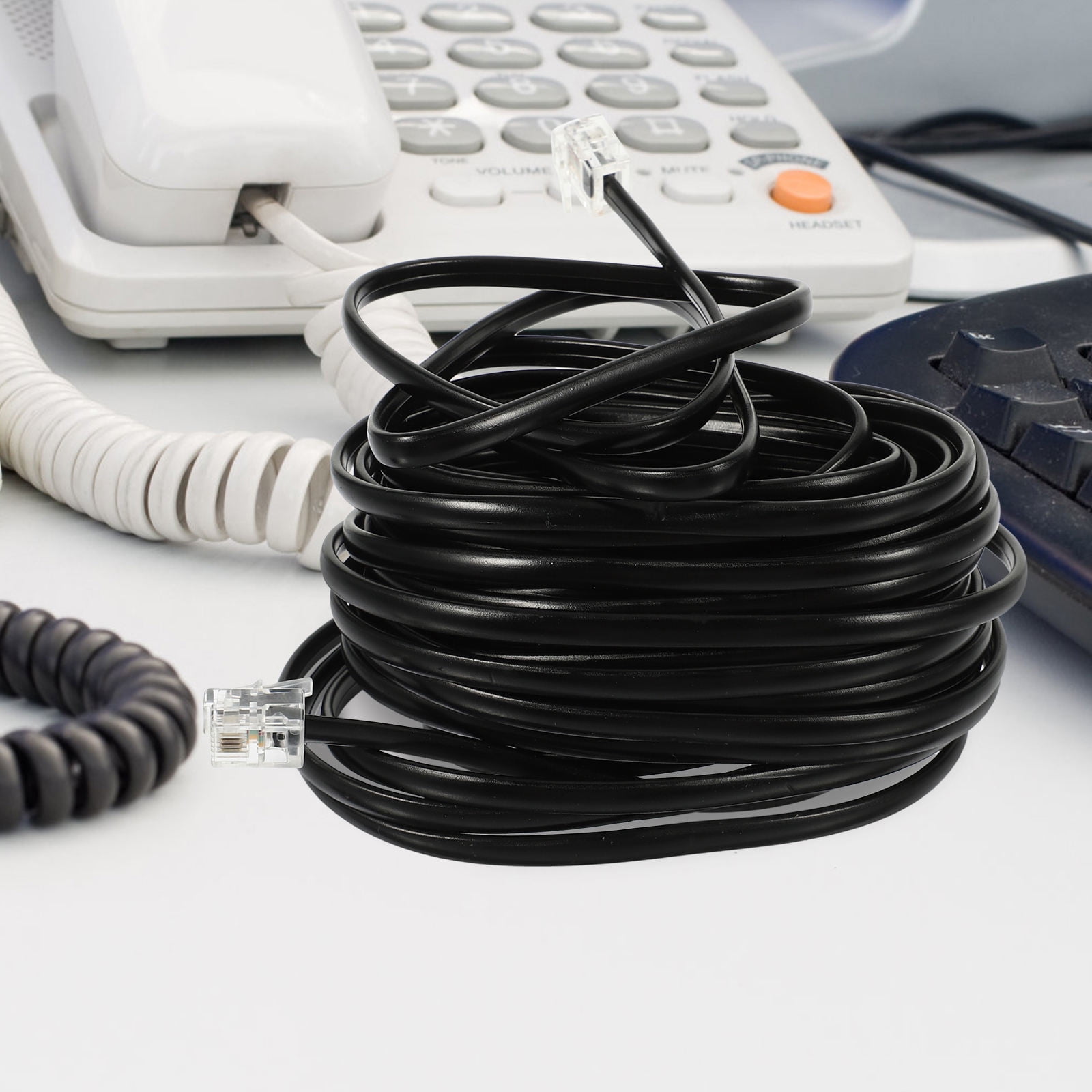 HOMEMAXS Telephone Cords for Landline Phones Cable Connectors ...