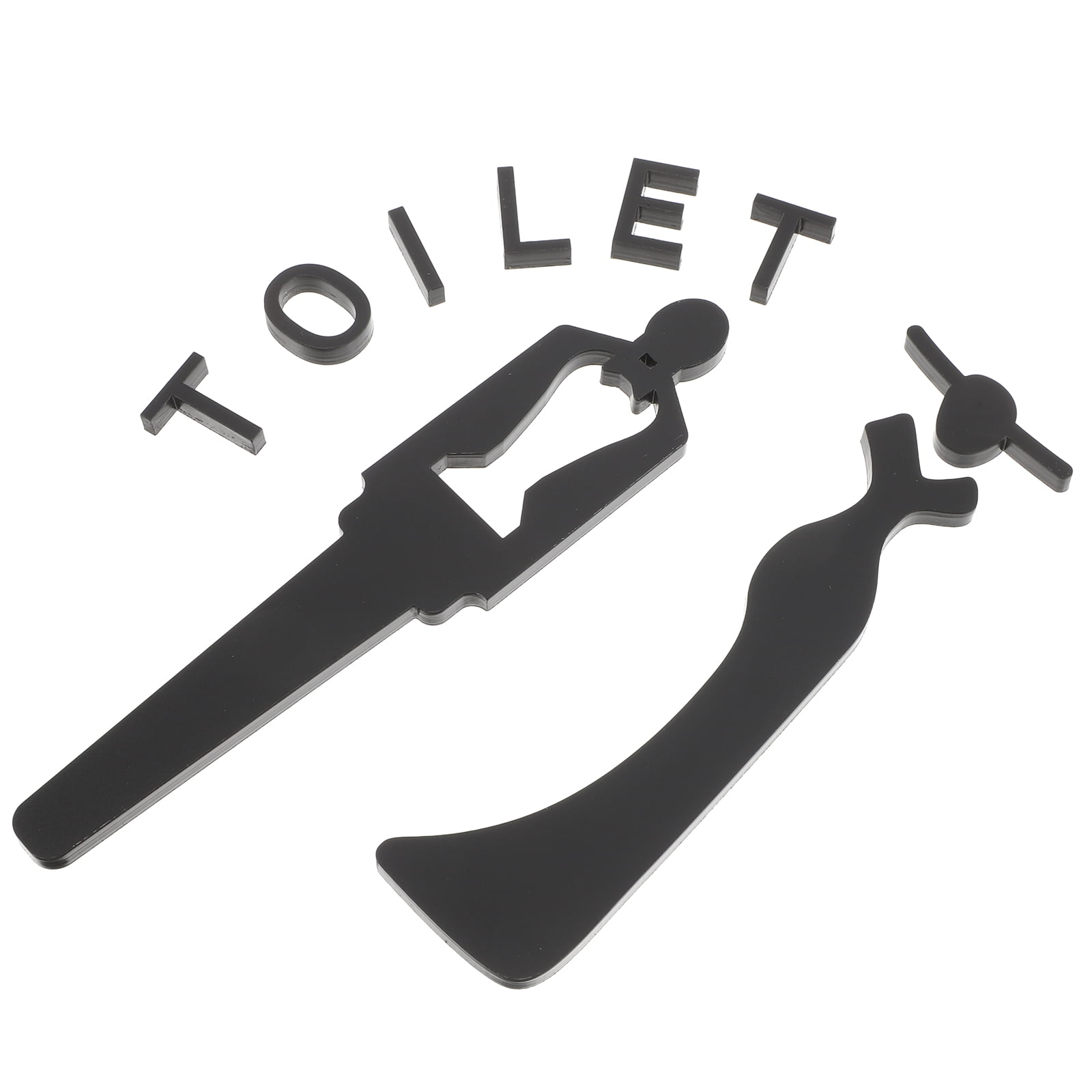 WEUVEB Restroom Signage Acrylic 1Pack 7.1x4.3x0.4In - Walmart.com