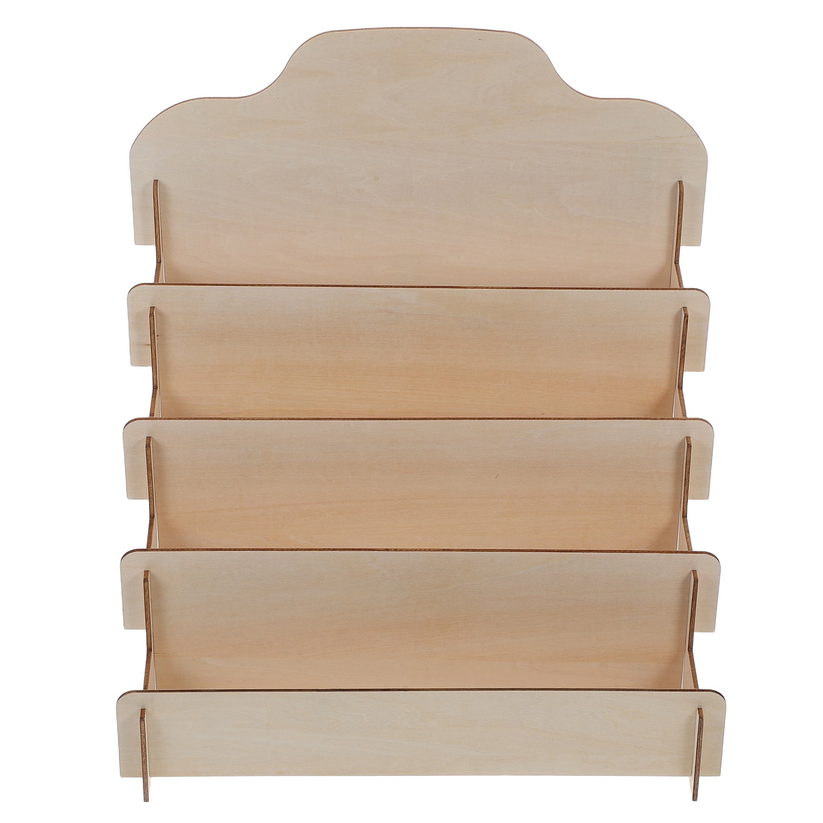HOMEMAXS Tiered Wooden Card Display Rack Multi-Functional Organizer For ...