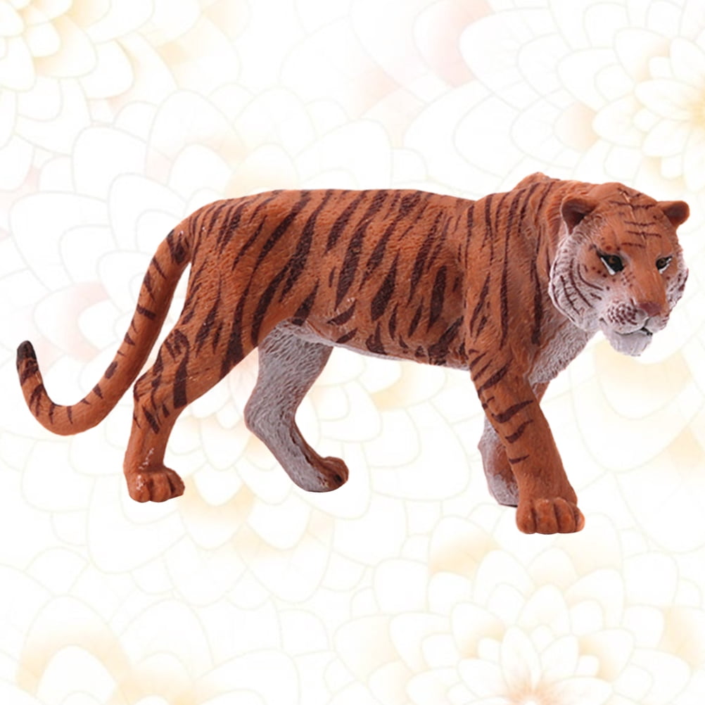Tiger Model Ornament for Kids Playing with Lifelike Wildlife Design PVC ...