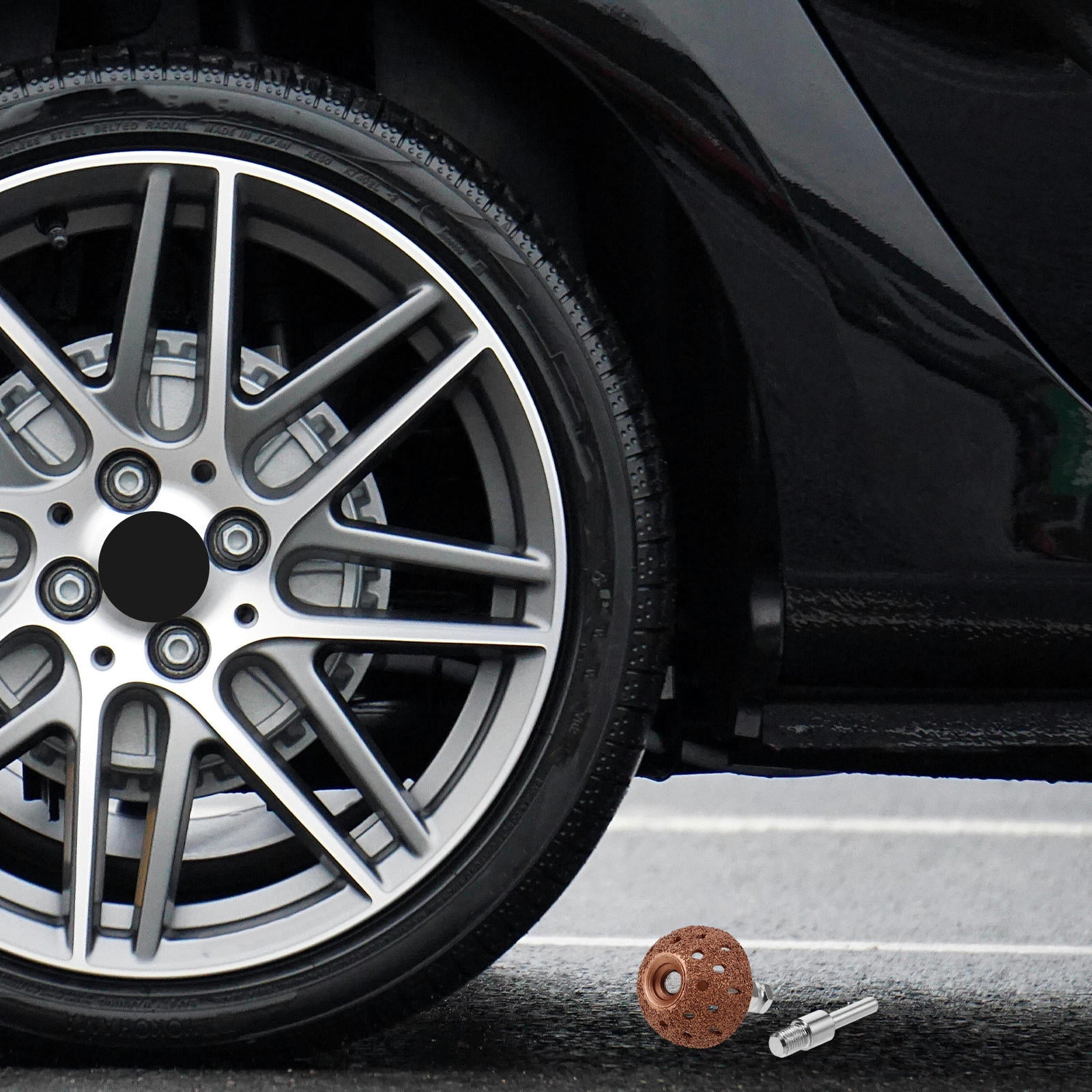 HOMEMAXS Tire Buffing Wheel Car Tire Buffer Grinding Head With Rod Car ...