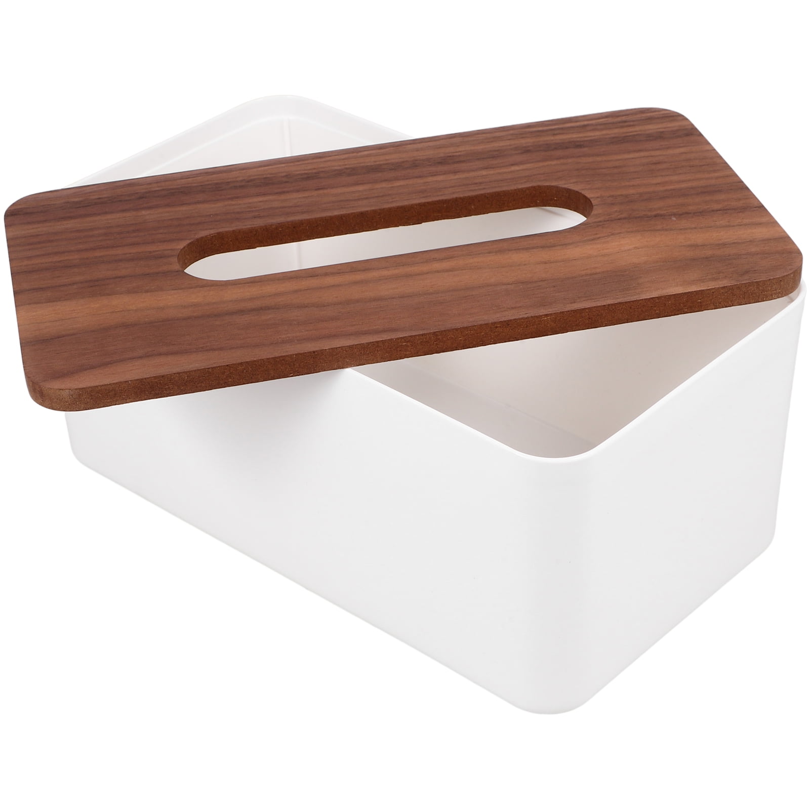 White Tissue Box Cover with User Friendly Design for Home Use Fits ...