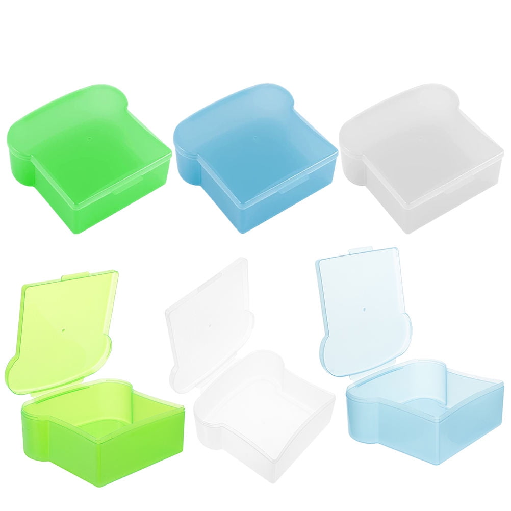 HOMEMAXS Toast Shaped Sandwich Containers with Lid for Lunch Boxes ...