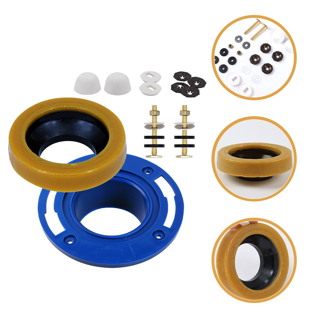 HOMEMAXS Toilet Wax Ring Replacement Kit for Leak Repair with Blue Gasket and PP Material 1 Set ...