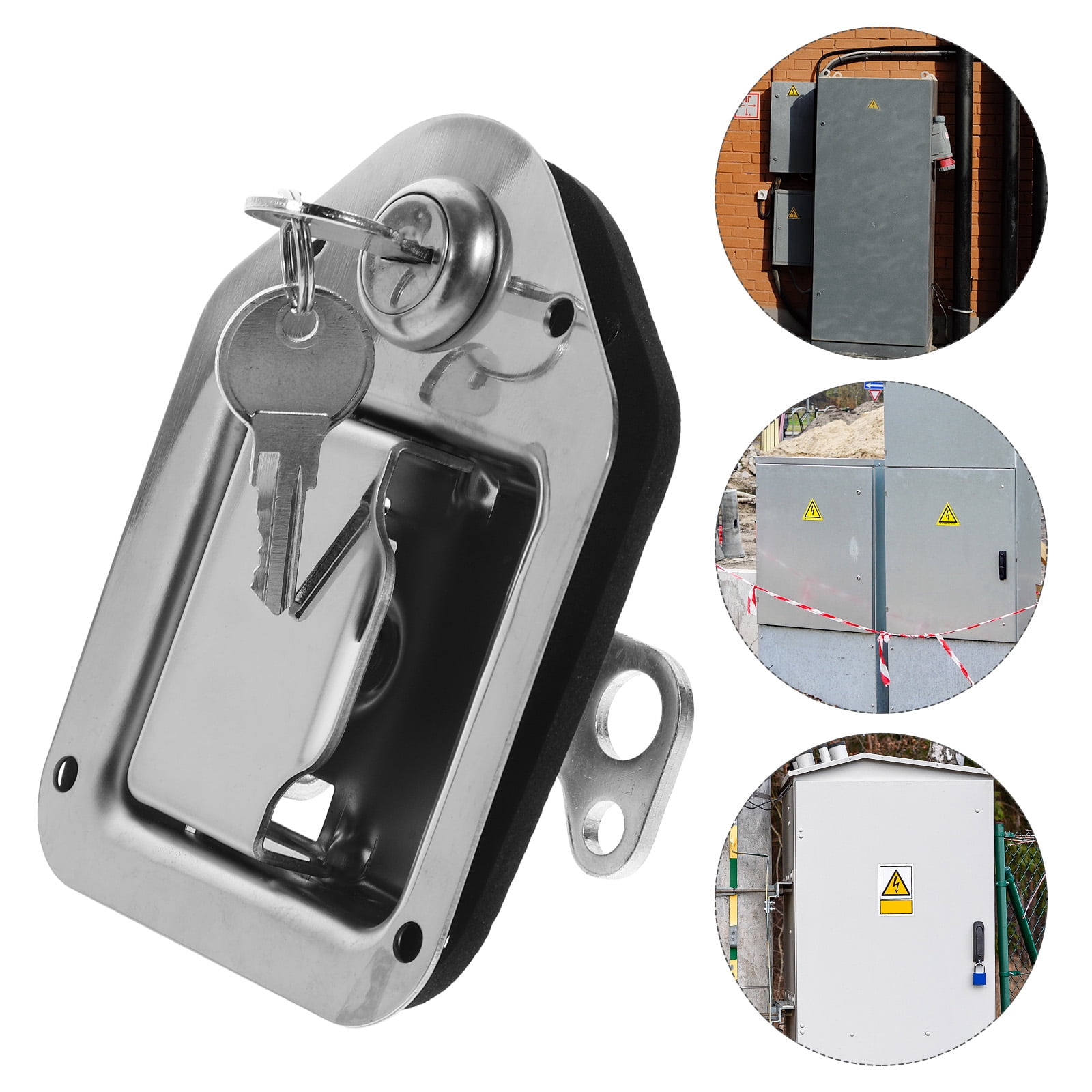 Minkissy lock with keys Tool Box Handle Stainless Steel 1 Set - Walmart.com