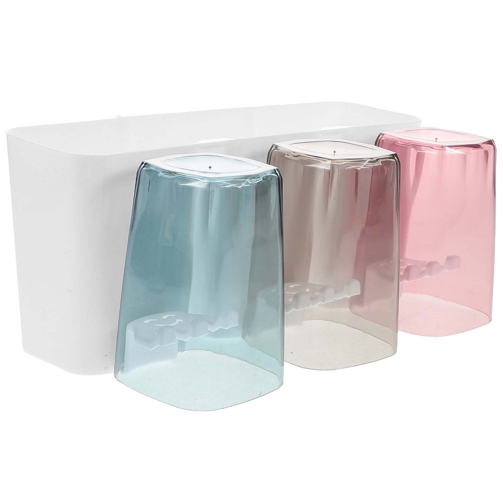 HOMEMAXS Toothbrush Toothpaste Machine Three Holder Wall-mounted and ...