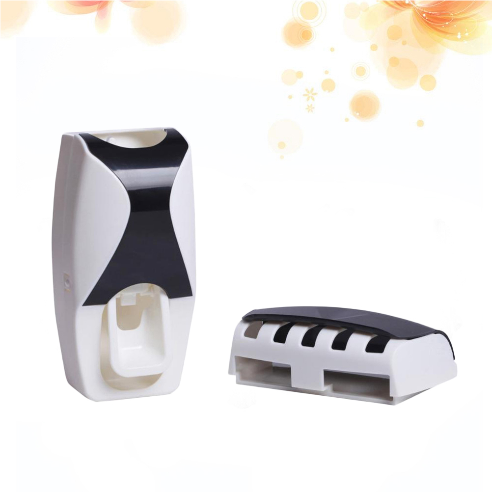 HOMEMAXS Toothpaste Squeezer Family Toothpaste Dispenser Black ...