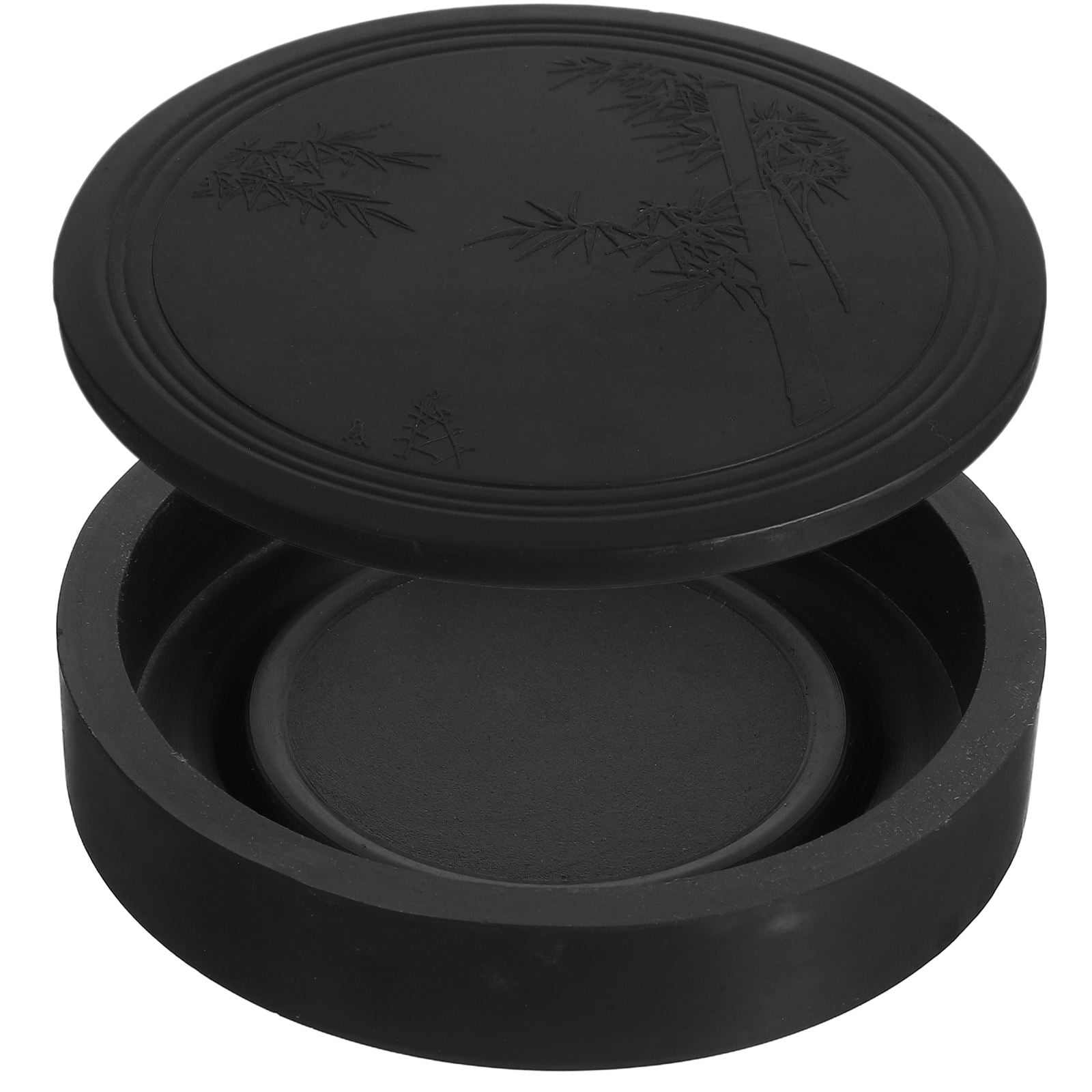 Black Material Chinese Calligraphy Inkwell with Lid Ideal for Artists ...