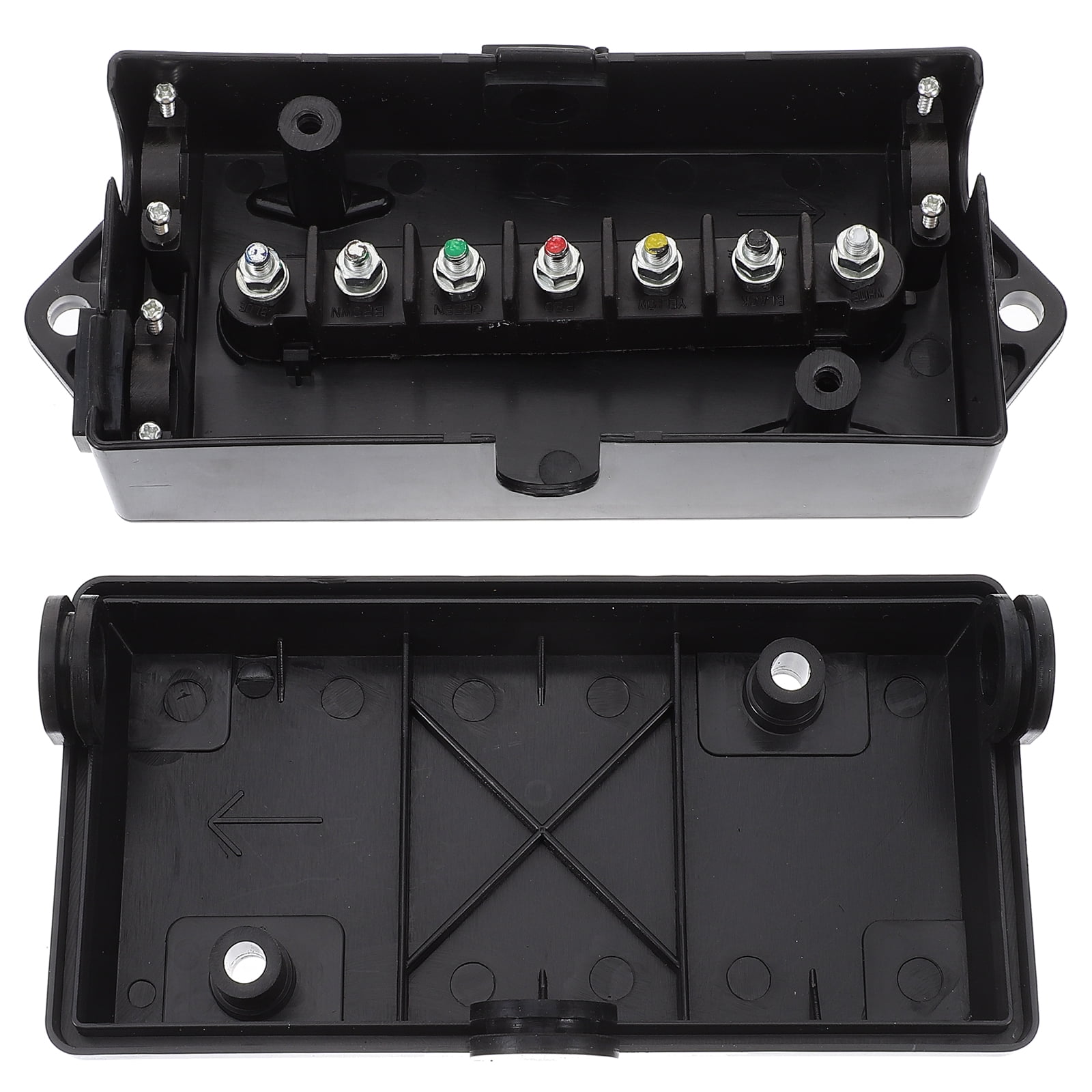 HOMEMAXS Trailer Junction Box 7-way Exterior Outlet Box Camper Rv ...