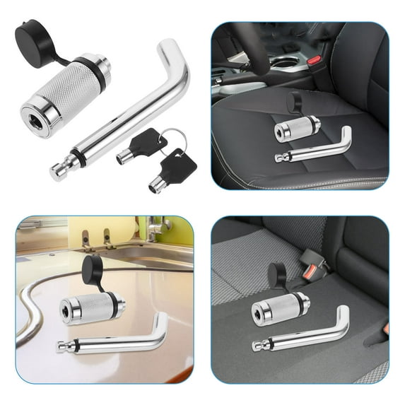 HOMEMAXS Trailer Lock Hitch Clamp Anti-theft Lockable Weatherproof ...