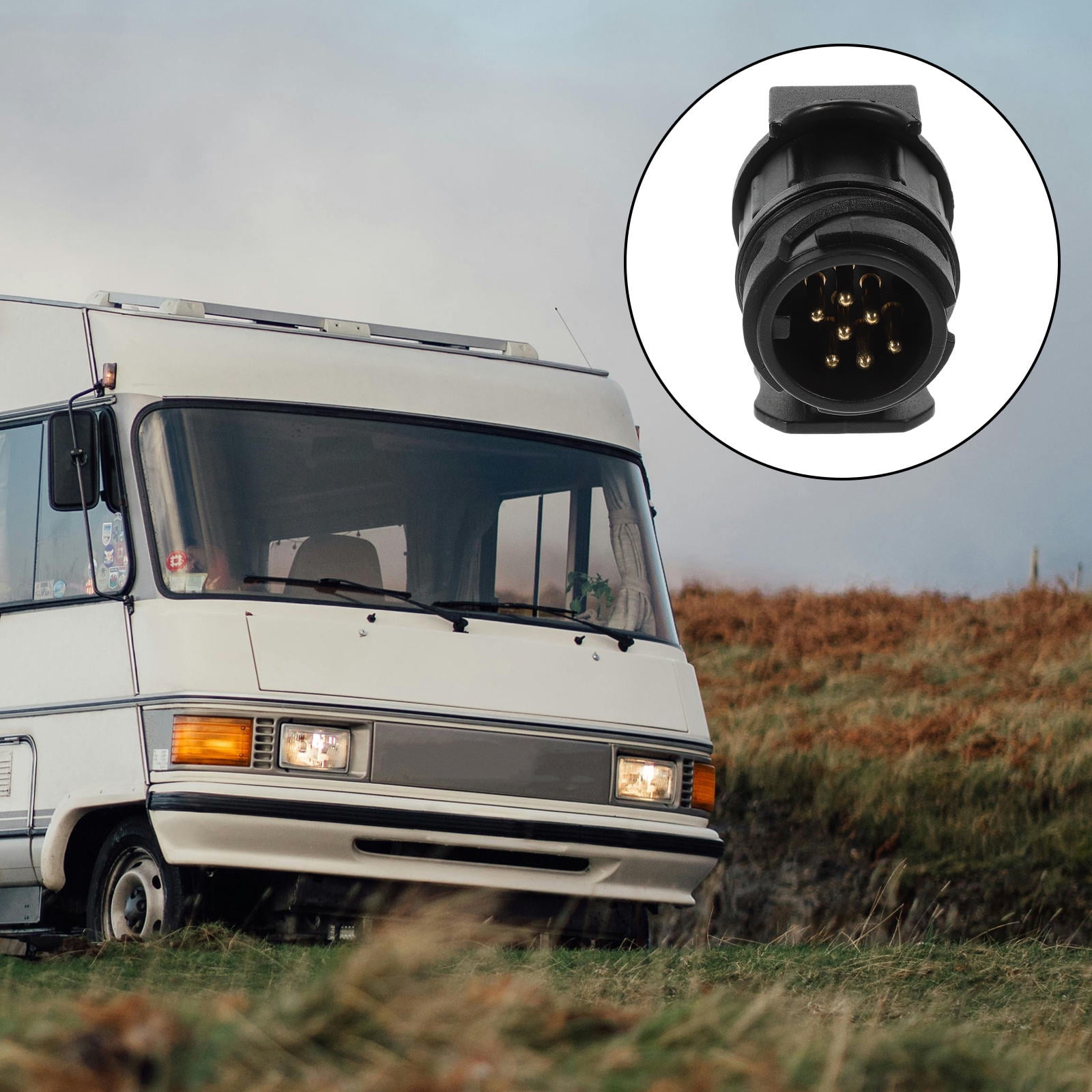 HOMEMAXS Trailer Plug Adapter 13 Pin To 7 Pin Tow Adapter Electrical ...