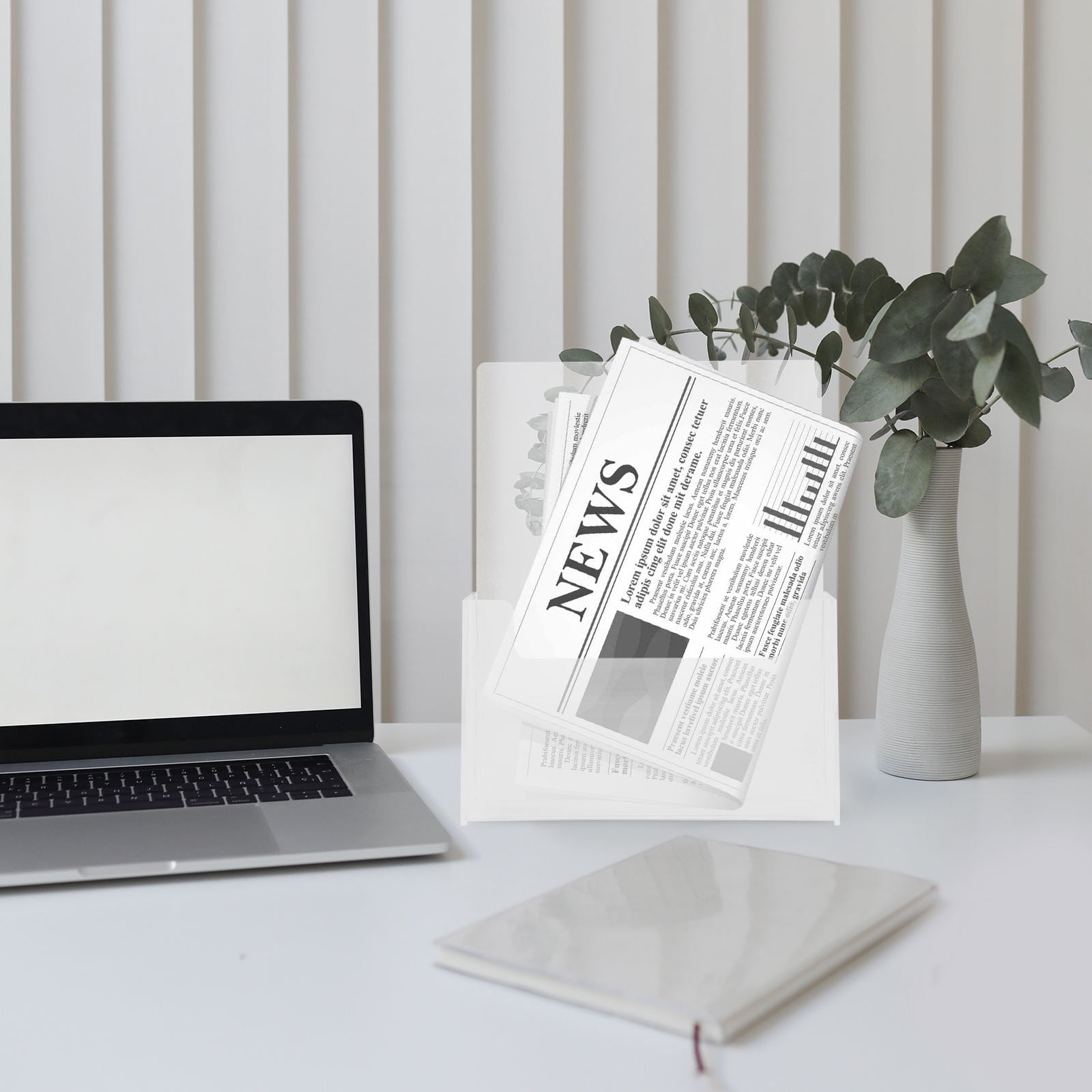 HOMEMAXS Transparent Acrylic Brochure Holder for Home Office Display ...