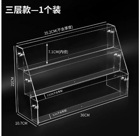 HOMEMAXS Transparent Acrylic Card Display Stand Tiered Business Card ...