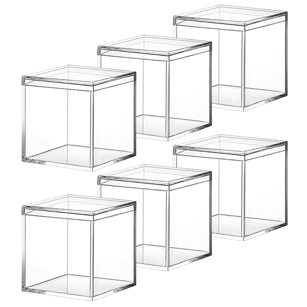 Transparent Acrylic Square Candy Storage Box Set for Organizing Small ...