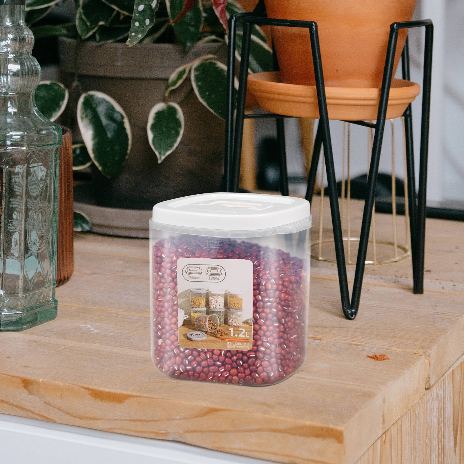 HOMEMAXS Transparent Airtight Rice Container for Packing Use 10 lbs ...