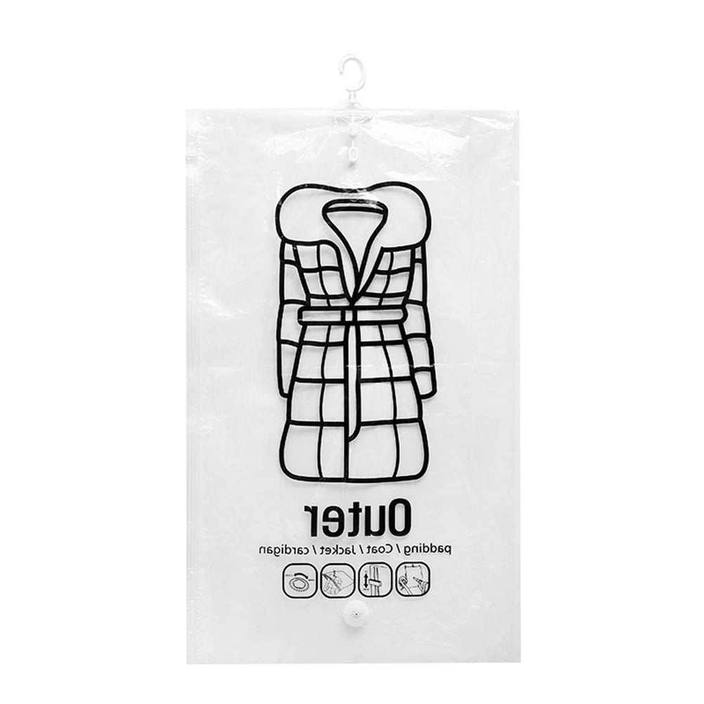 HOMEMAXS Transparent Clothes Cover Garment Suit Hanging Covers Clothes ...